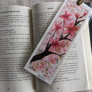 Original Spring Floral Themed Watercolor Bookmark - Etsy