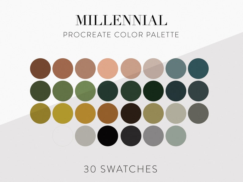 Millennial Procreate Color Palette Trendy 2020 Color Etsy