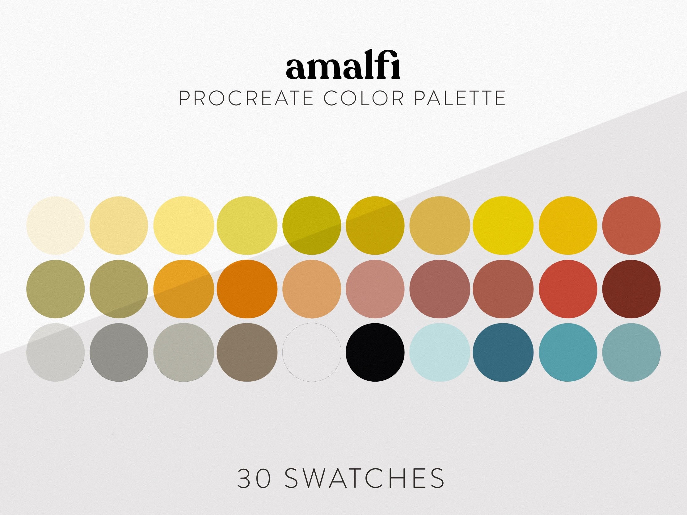 Amalfi Color Palette for Procreate Procreate Color Palette | Etsy Canada