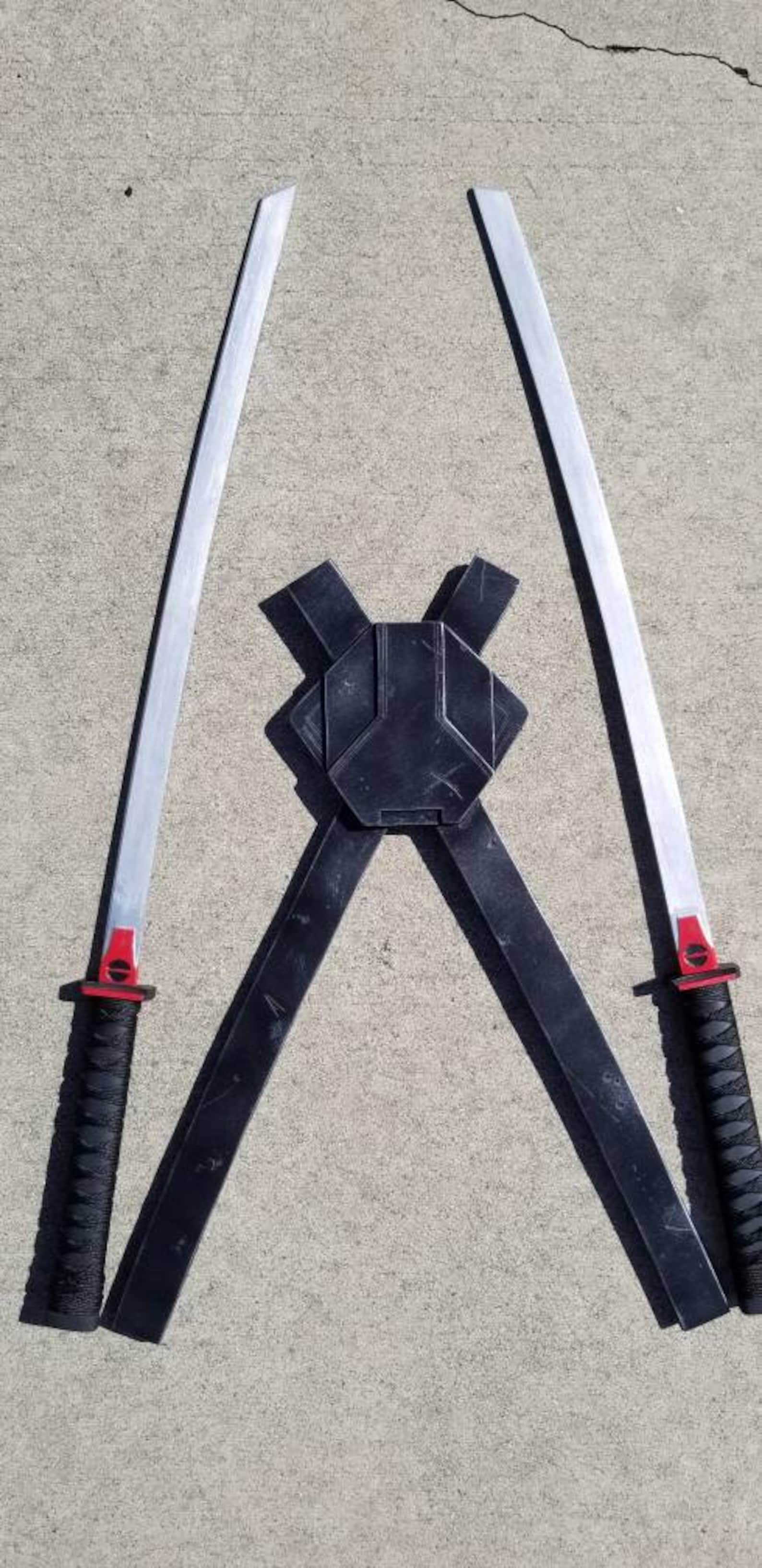 Full Set WOOD Deadpool Inspired Scabbard Set. - Etsy