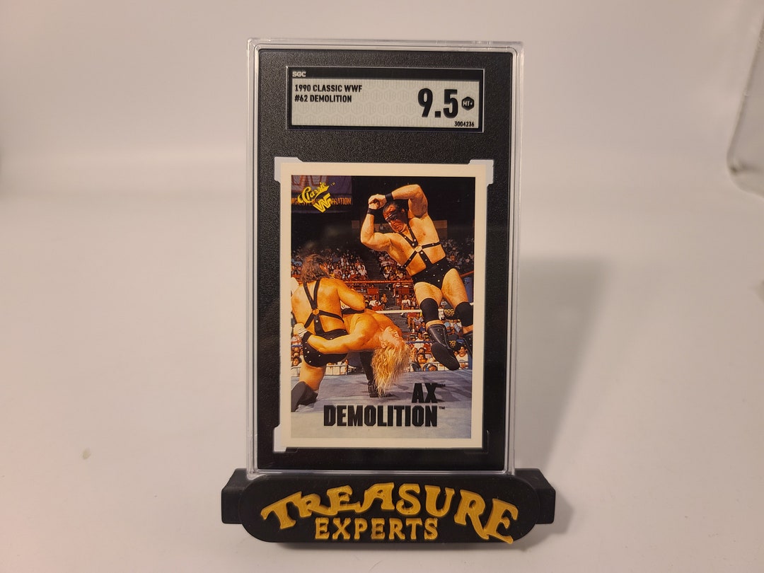 1990 Classic WWF 62 Axe of Demolition SGC 9.5 Mint Plus Wretling Card ...