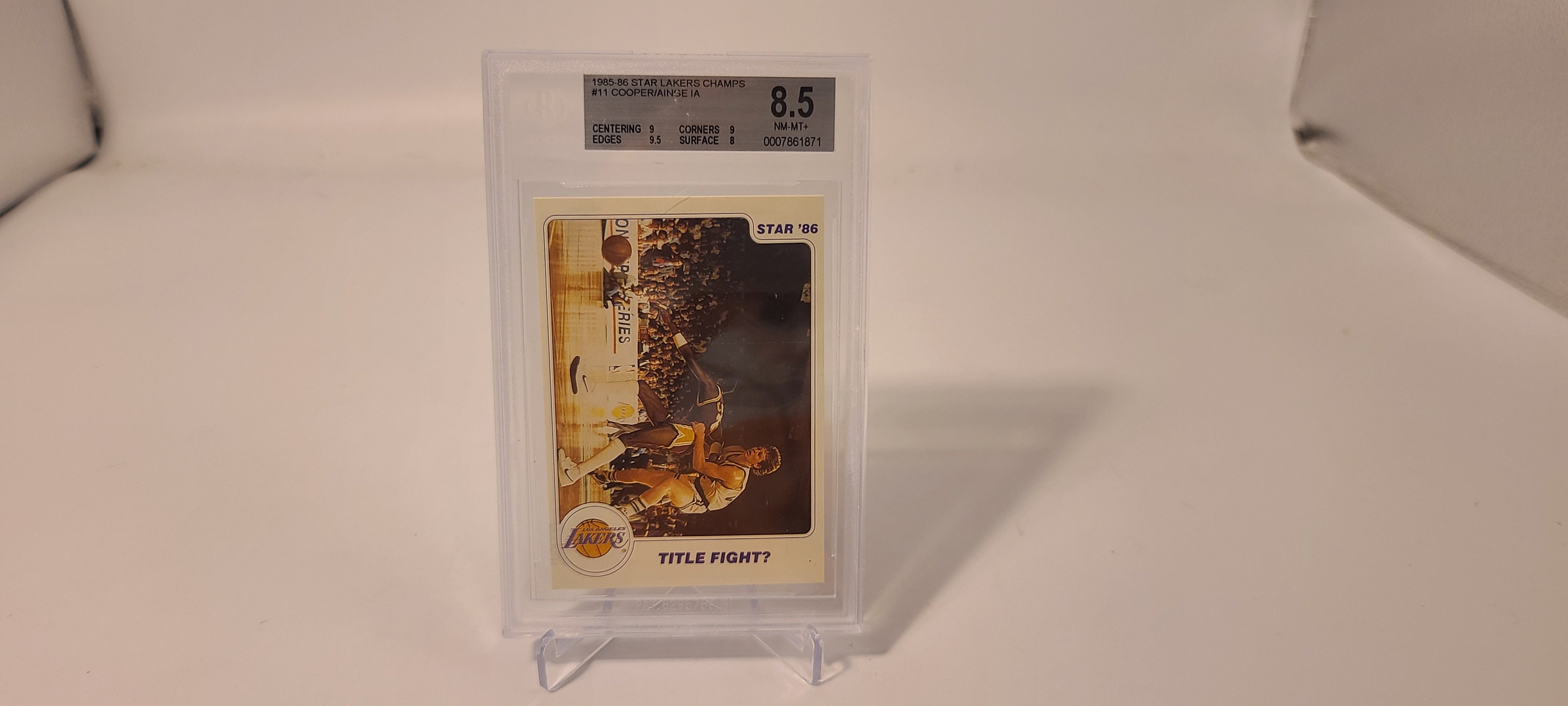 1985-86 Star Lakers Champs Michael Cooper And Danny Ainge BGS 8.5 NBA ...