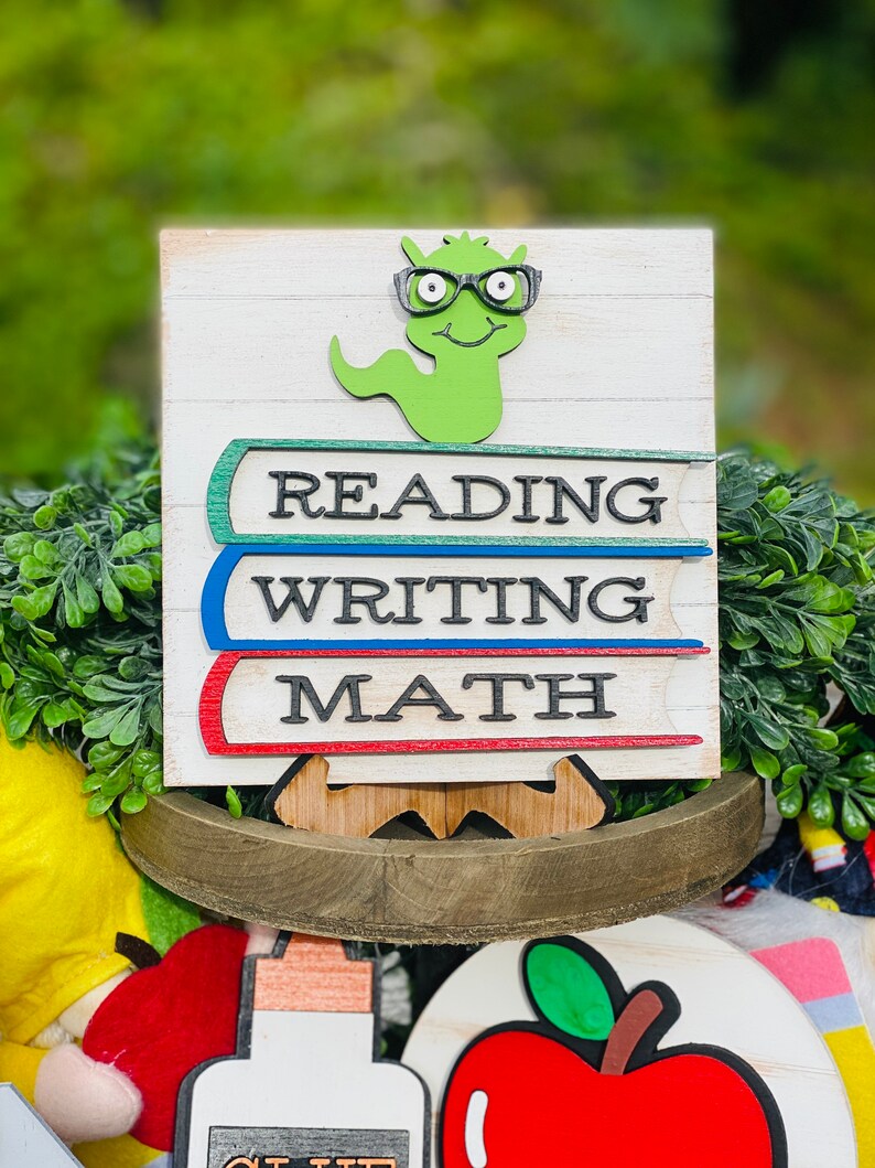 Back to School Tiered Tray Set Mini Signs Teacher Decor | Etsy