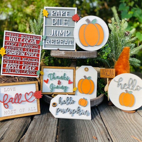 Fall Tiered Tray Decor - Etsy