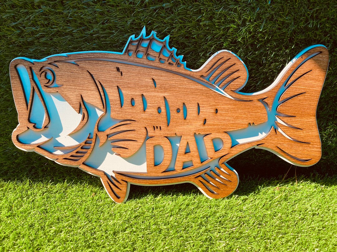 BASS Father’s Day Sign-dad-grandpa-uncle-papa or Plain Fish Hanging ...