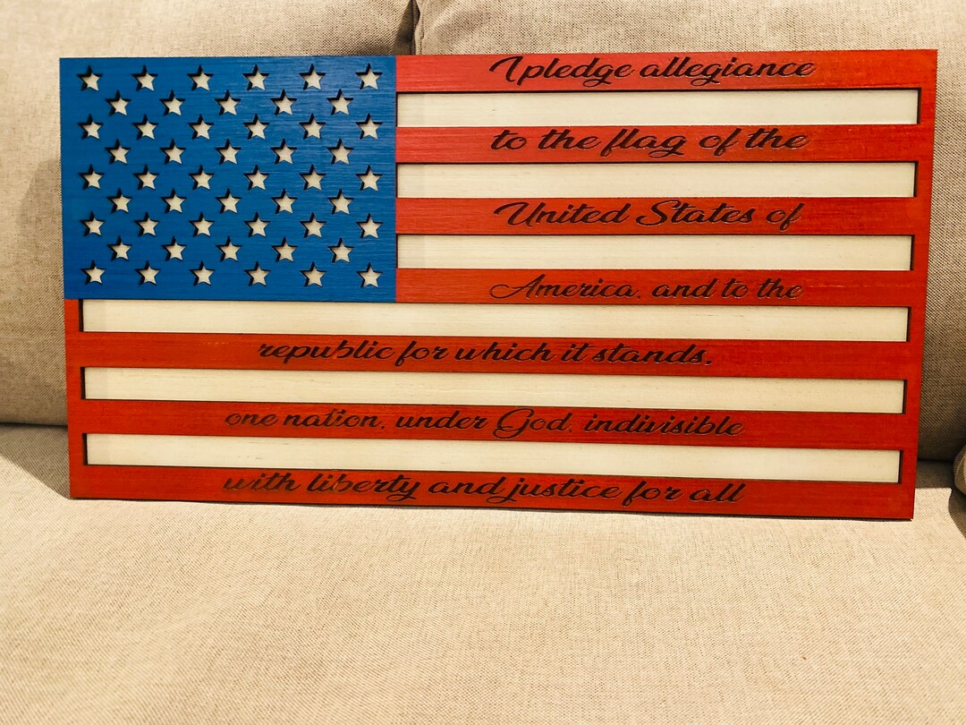 Pledge of Allegiance Sign, America, 3d Sign, Wall Decor, Home Decor ...
