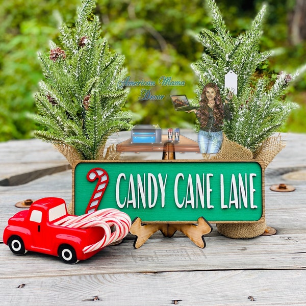 Candy Cane Lane Sign - Etsy