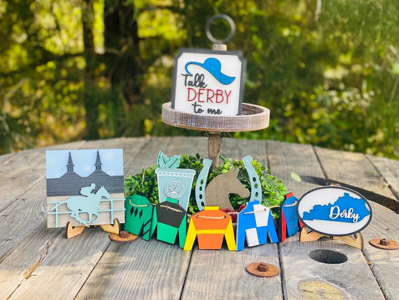 Kentucky Derby Tier Tray Set Tier Tray Decor Talk Derby to - Etsy