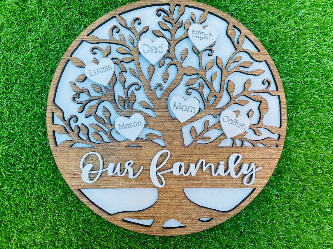 Our Family Tree With Names Fully Customizable Home Decor - Etsy