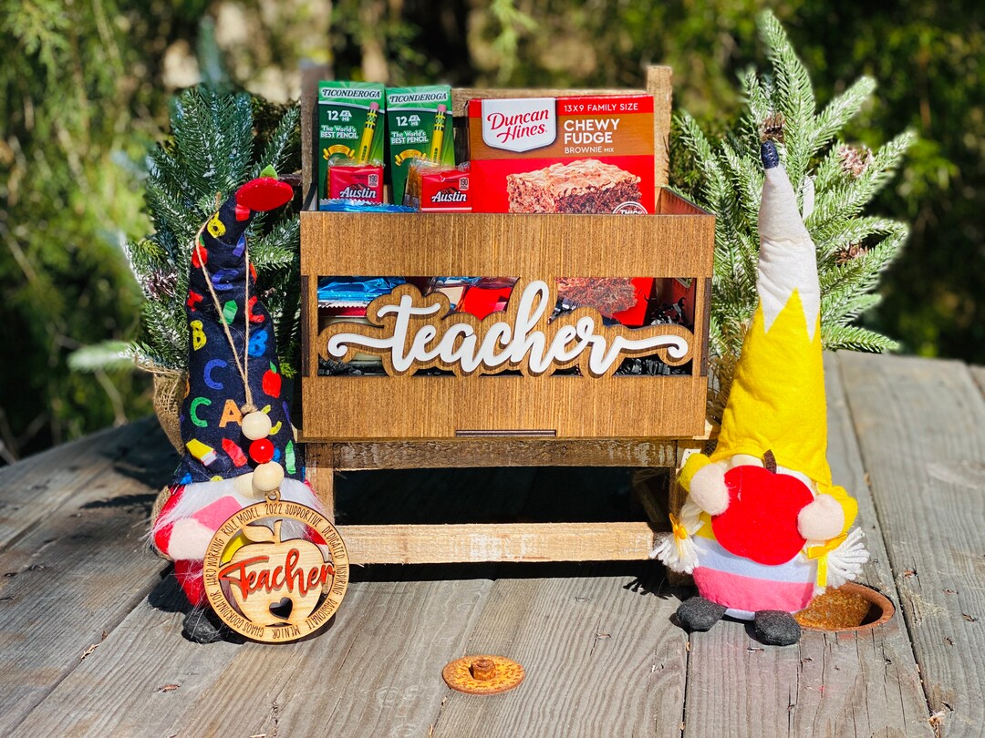Teacher Gift Crate, Fillable Crate, Teacher Gifts, Gift From Student ...