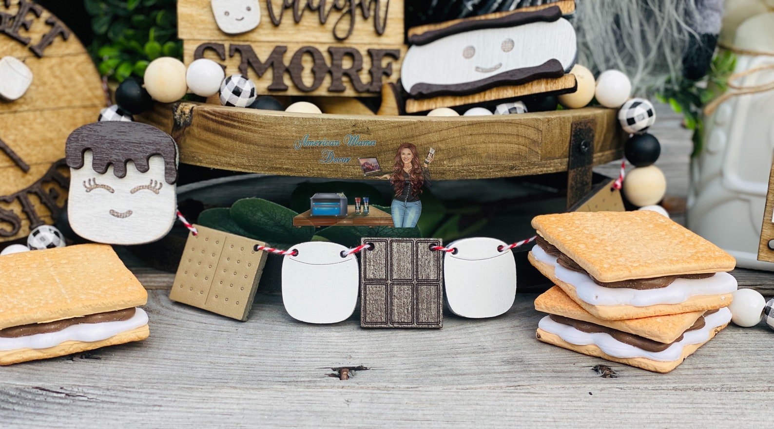 Smores Tier Tray Set Home Decor Rae Dunn Love You Smore - Etsy