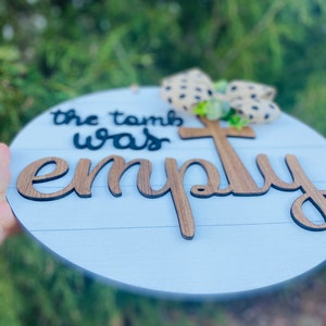 The Tomb Was Empty Door Hanger, Easter Gifts, Home Decor, Easter Door ...