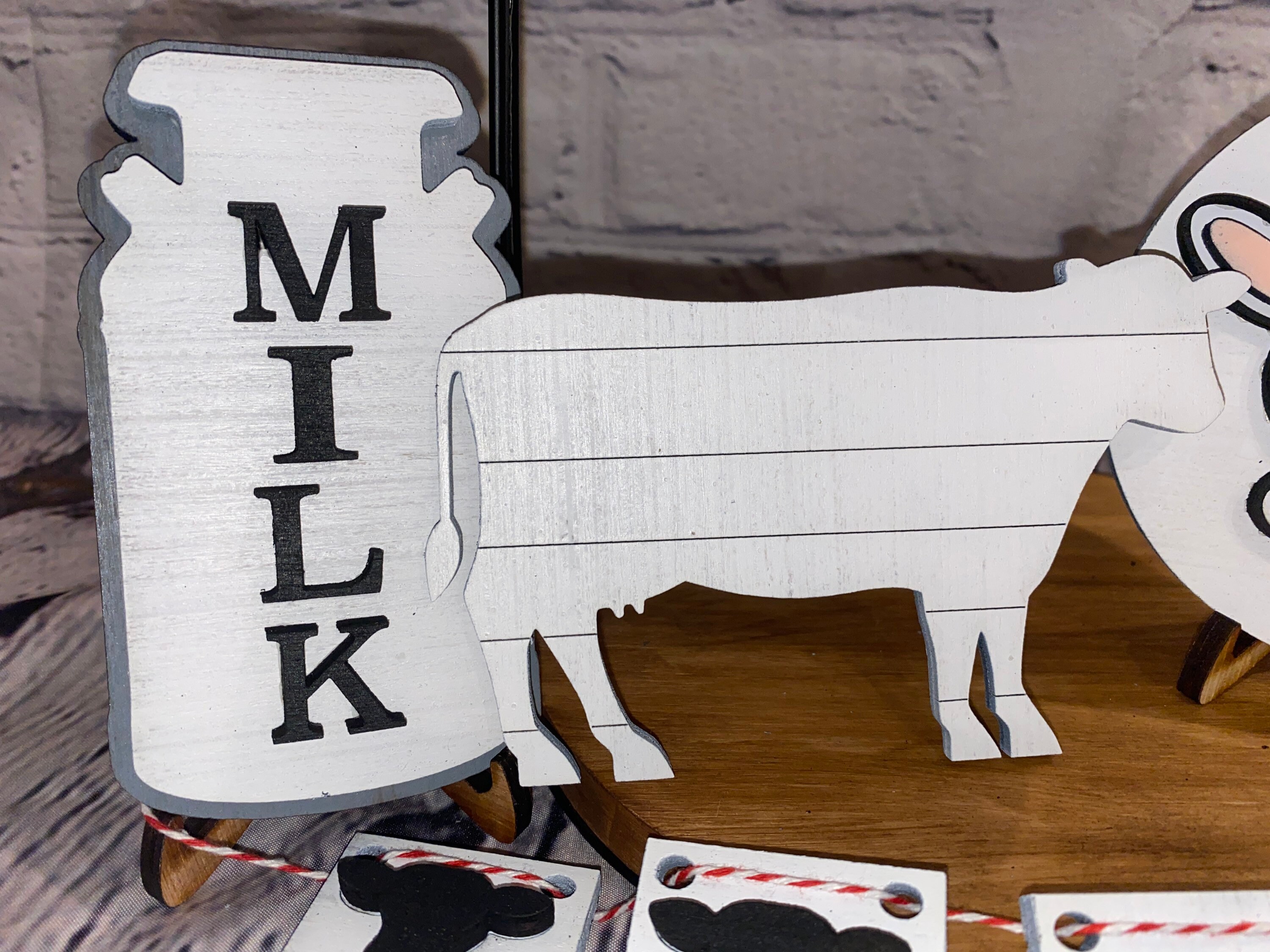 Farm Fresh Milk and Cow Tier Tray Set - Etsy