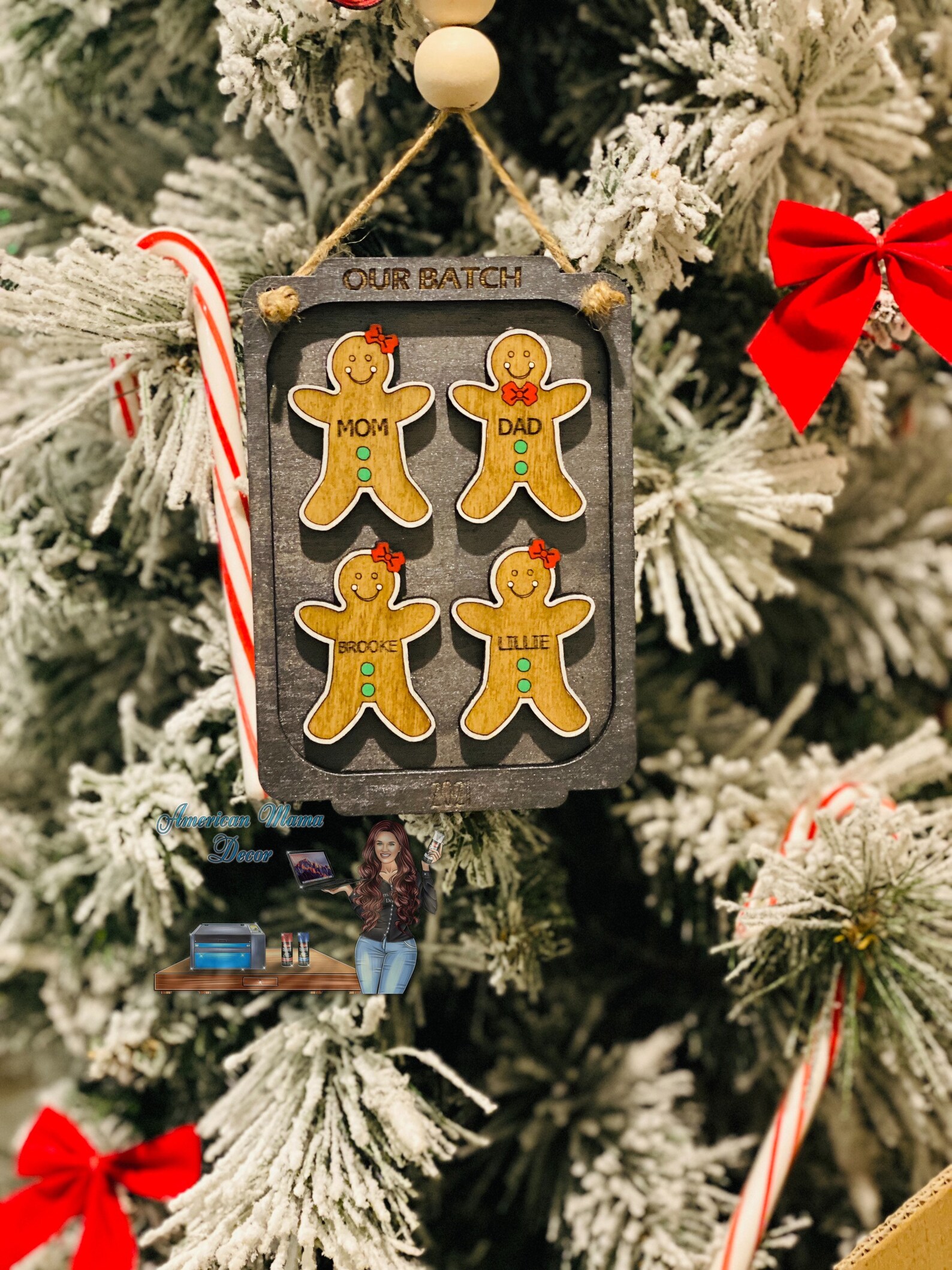 Gingerbread Family Christmas Ornament Stocking Stuffer | Etsy