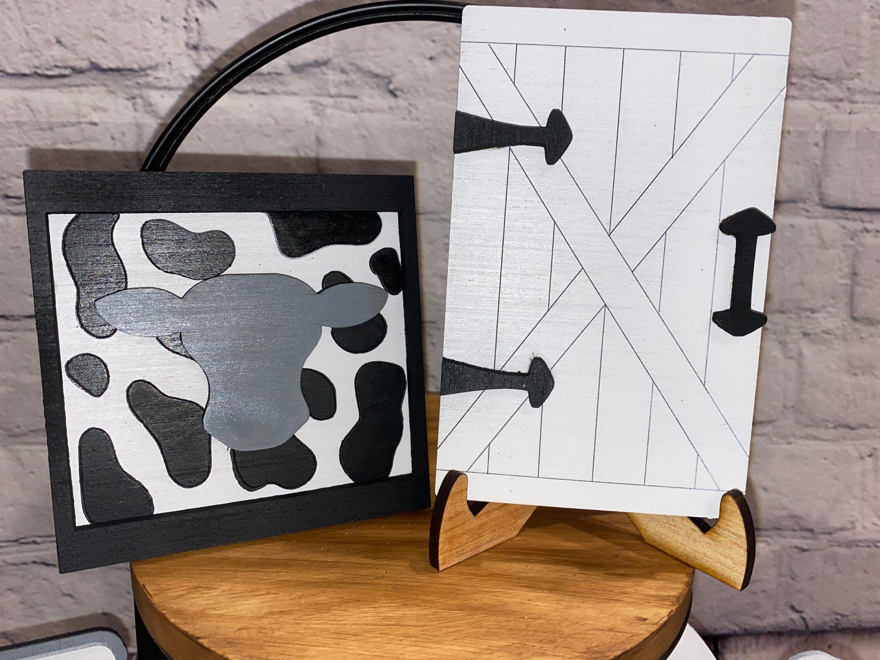 Farm Fresh Milk and Cow Tier Tray Set - Etsy