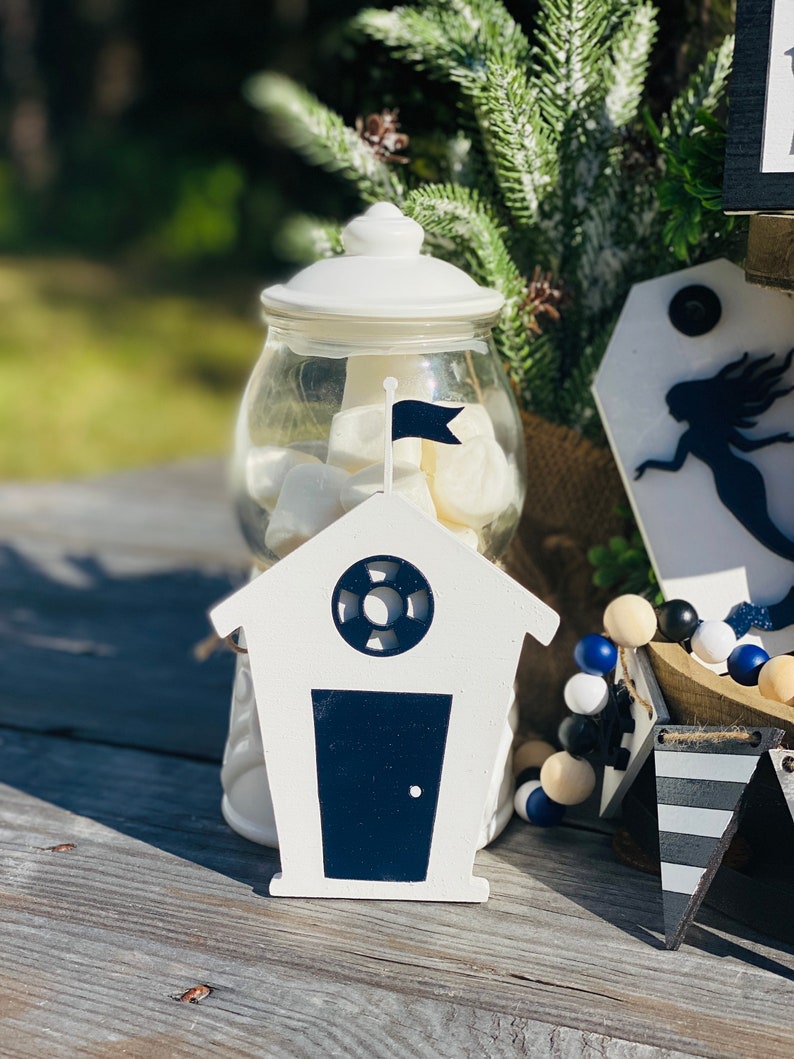 Beach Tier Tray Set Tier Tray Decor Nautical Home Decor - Etsy