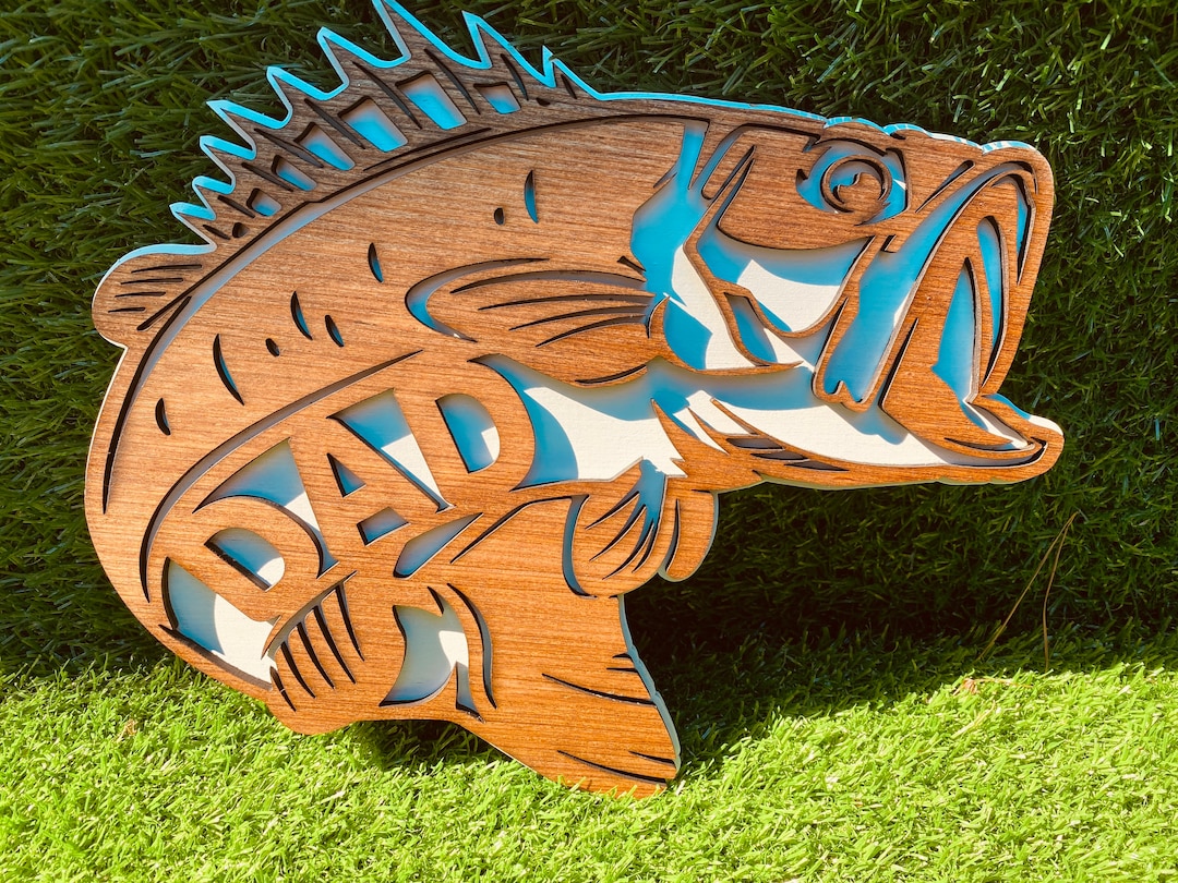 BASS Father’s Day Sign-dad-grandpa-uncle-papa or Plain Fish Hanging ...