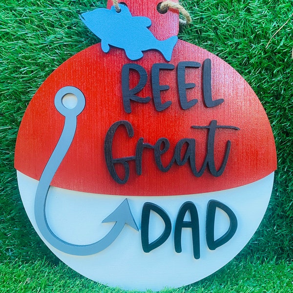Fishing Fathers Day Bobber Sign - Etsy