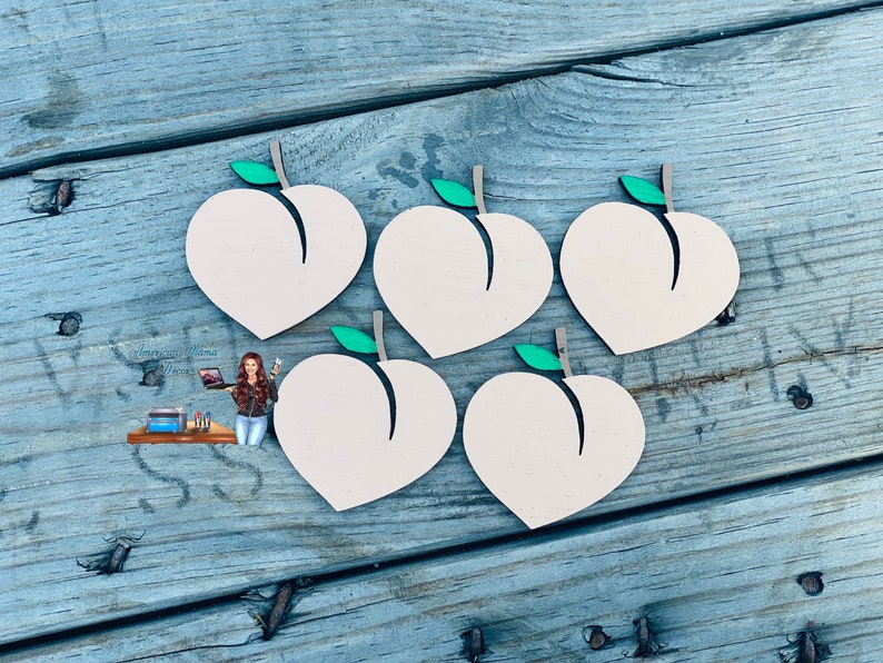 Peaches Gumball Machine Filler Wooden Peach Cutouts Tiered - Etsy