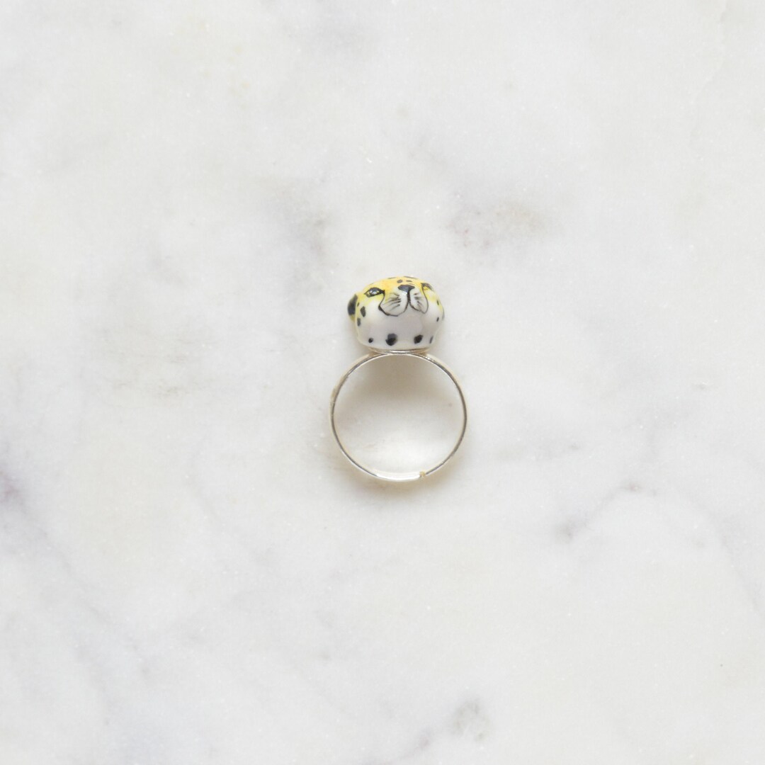 Cheetah Ring/ Cheetah Jewellery/ Cheetah Head Ring/ Animal Head Ring ...