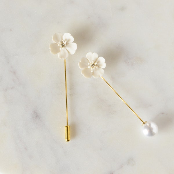 Porcelain Flower Pin - Etsy