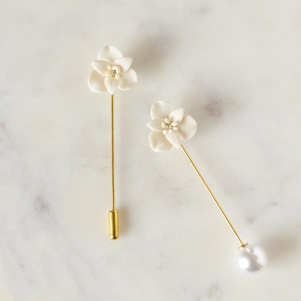 Porcelain Flower Pin - Etsy