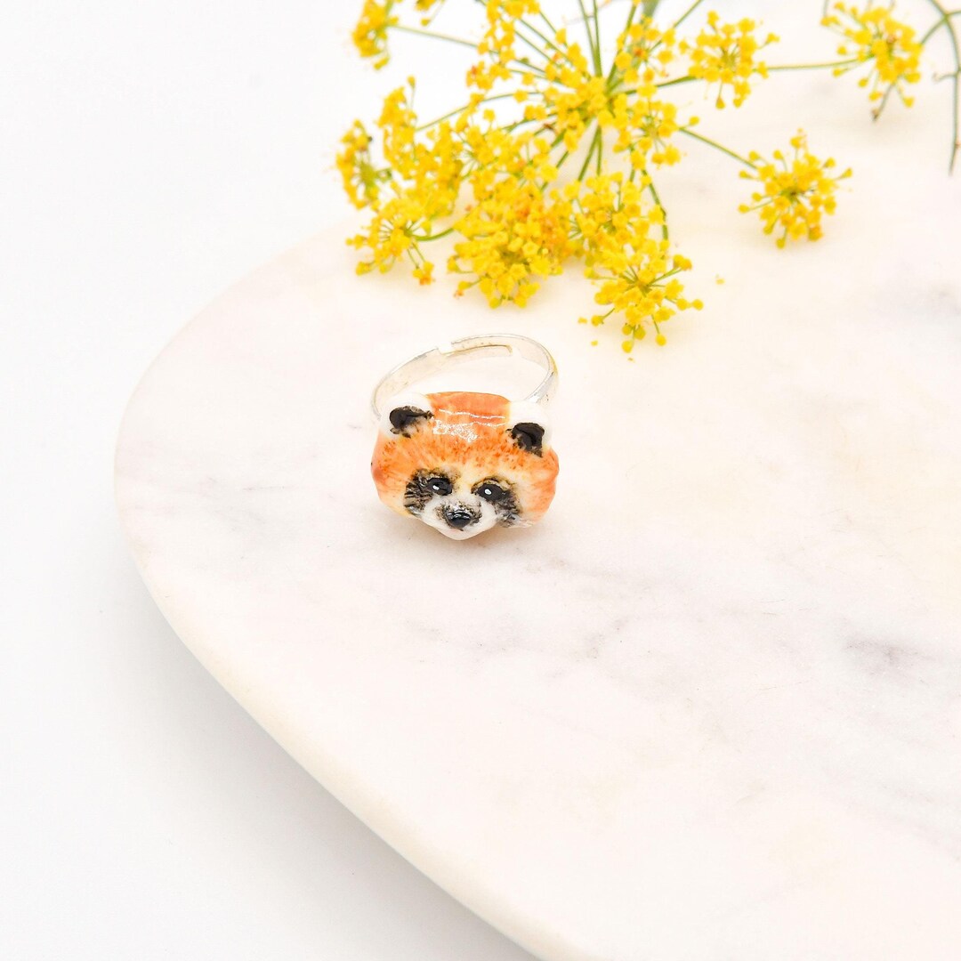 Red Panda Ring/ Red Panda Jewellery/ Cute Ring/ Animal Ring/ Ring/ Red ...