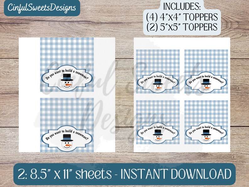 Do You Want to Build A Snowman Winter Cookie Bag Topper / Christmas ...