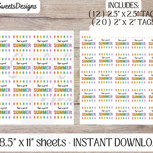 Have a Sweet Summer Cookie Cookie Bag Tag / Happy Hello Summer ...