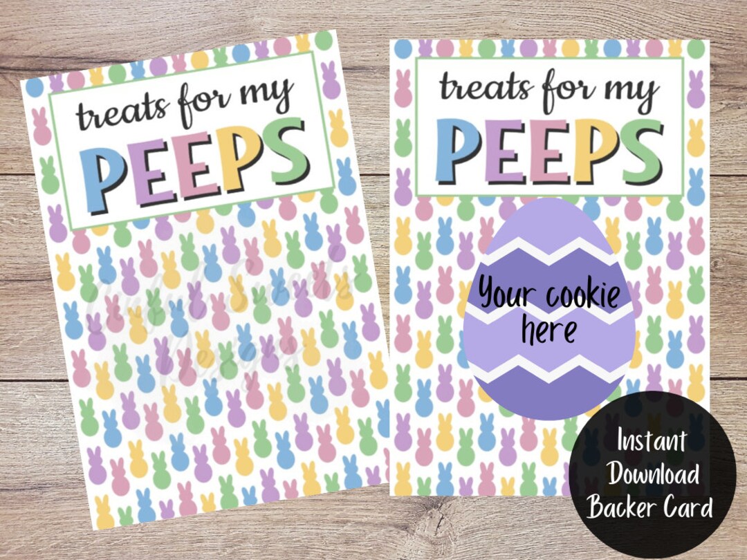 Easter Treats for My PEEPS Cookie Cookie Bag Backer / Happy Easter ...