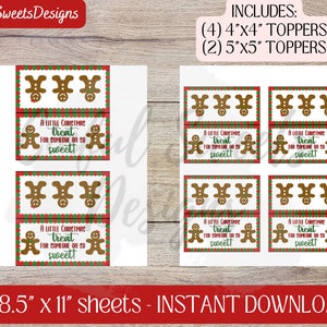 A Little Christmas Treat for Someone Oh so Sweet Cookie Bag Topper ...