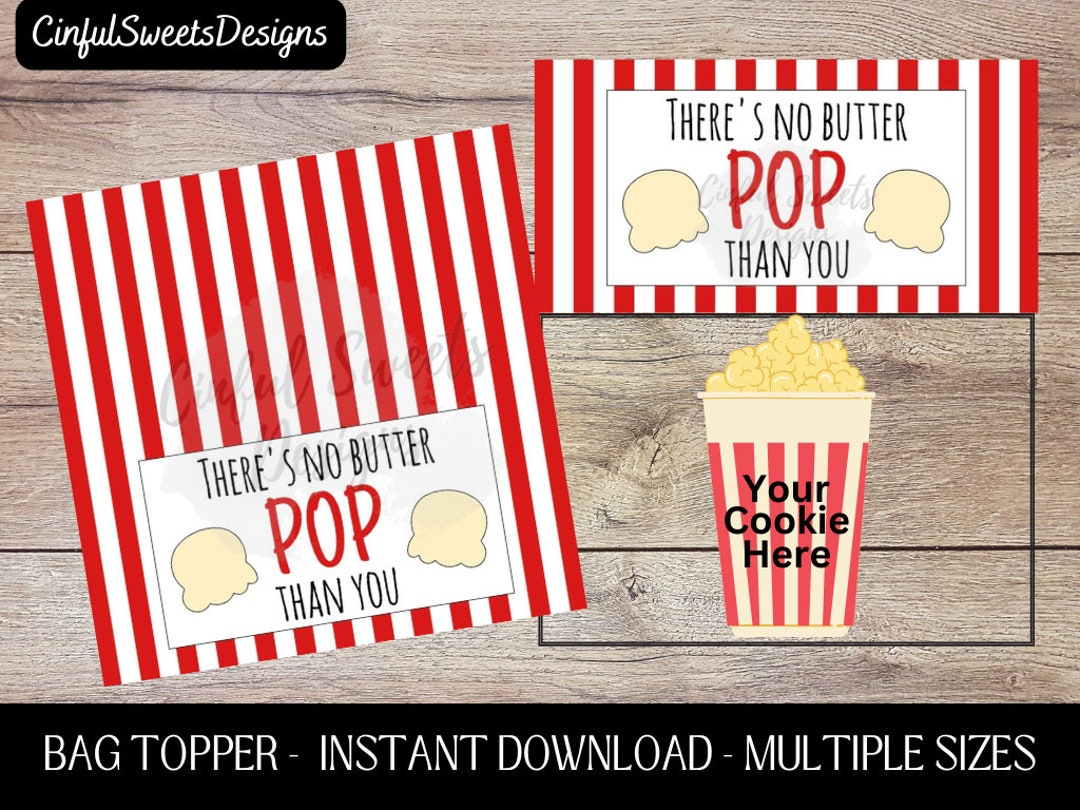 There's No Butter Pop Than You Happy Father's Day Popcorn Cookie Bag ...