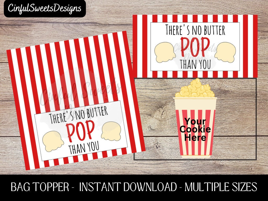 There's No Butter Pop Than You Happy Father's Day Popcorn Cookie Bag ...