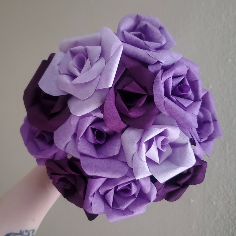 Purple Paper Flowers - Etsy