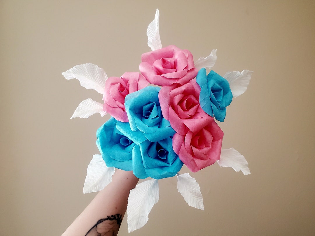 Small Trans Pride Bouquet, Small Trans Pride Roses, Trans Pride Flower ...