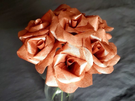 Rose gold artificial flowers store