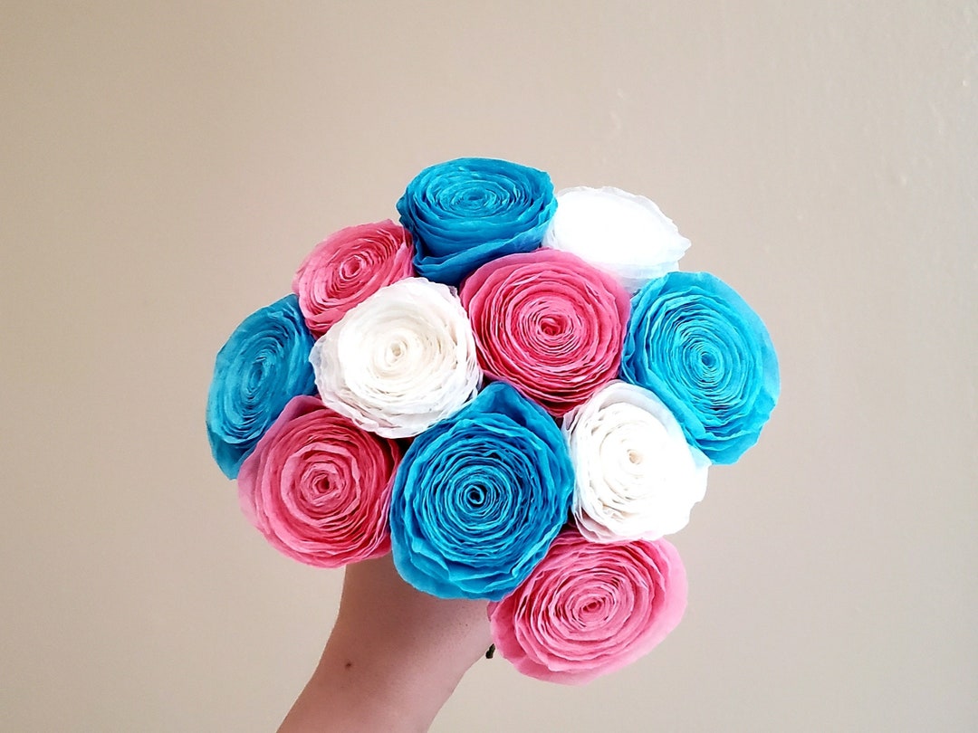 Mini Trans Pride Roses Small Trans Pride Flowers Transgender - Etsy