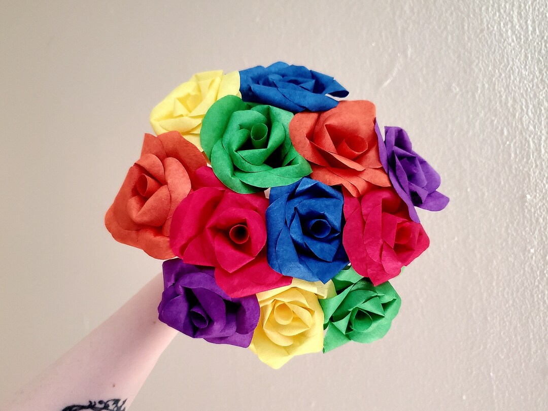 Rainbow Roses Small Rainbow Pride Flowers LGBTQ Pride - Etsy