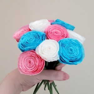 Mini Trans Pride Roses, Small Trans Pride Flowers, Transgender Pride ...