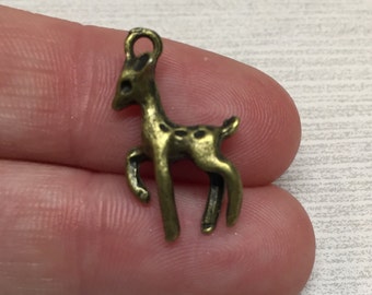 Stag Charm Deer Charm Buck Charm Deer Pendant Sterling | Etsy