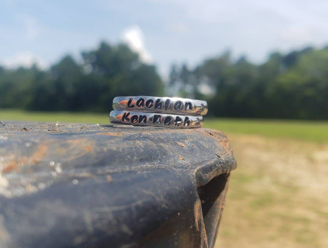 Stainless Steel Stacking Rings / 3mm HANDSTAMPED Stacking - Etsy