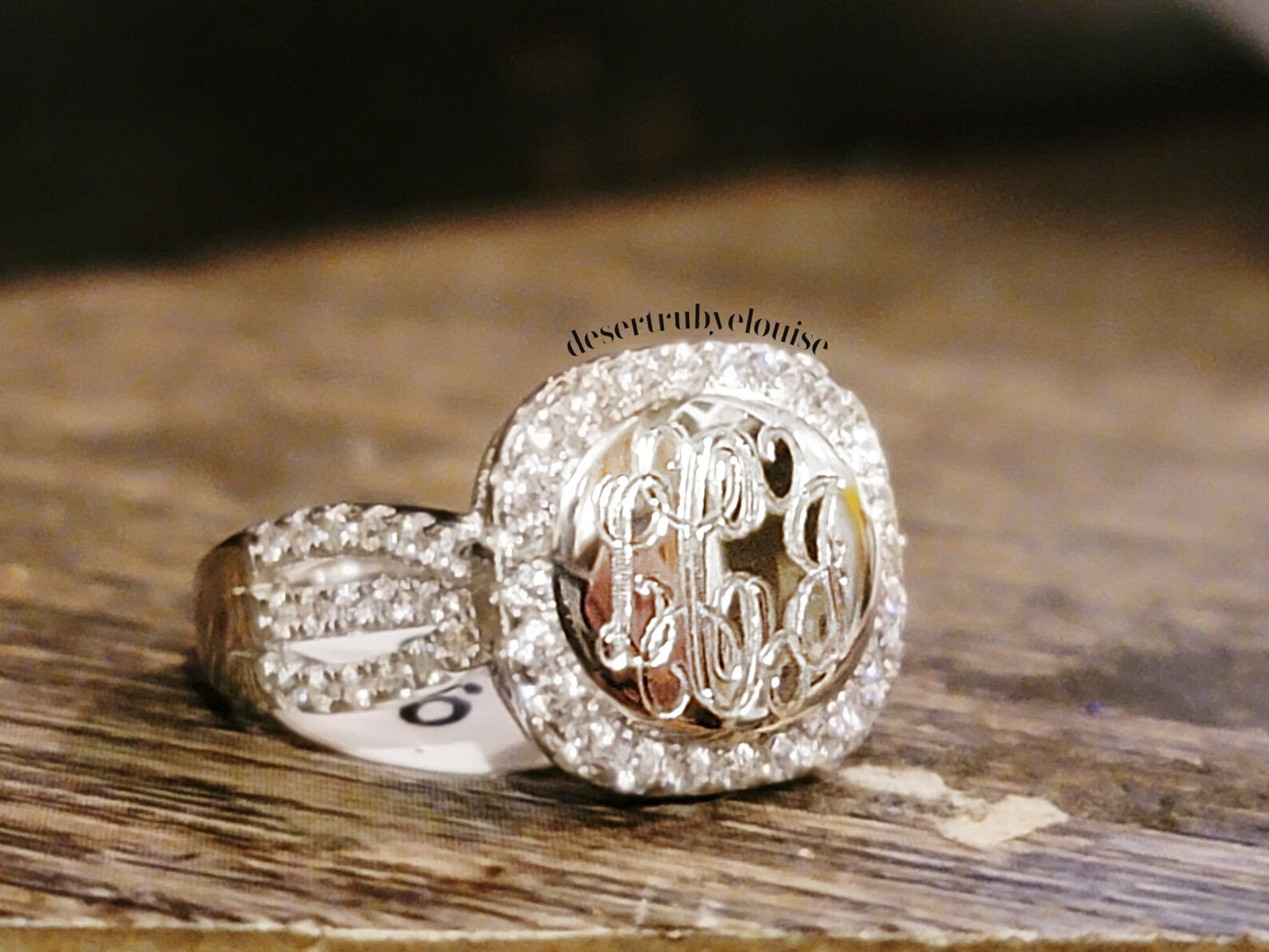 Sterling Silver Monogram Ring / Custom Monogram Ring / Initial | Etsy