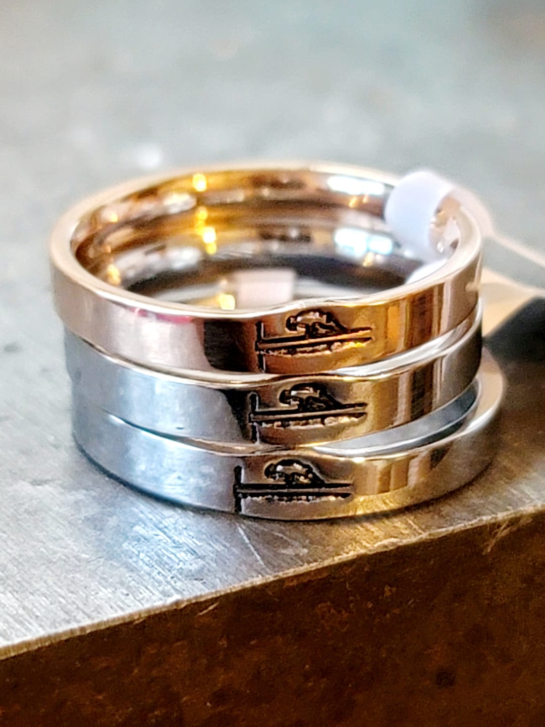 Linewife Ring / Lineman Ring / Stainless Steel Stacking Rings / 3mm ...