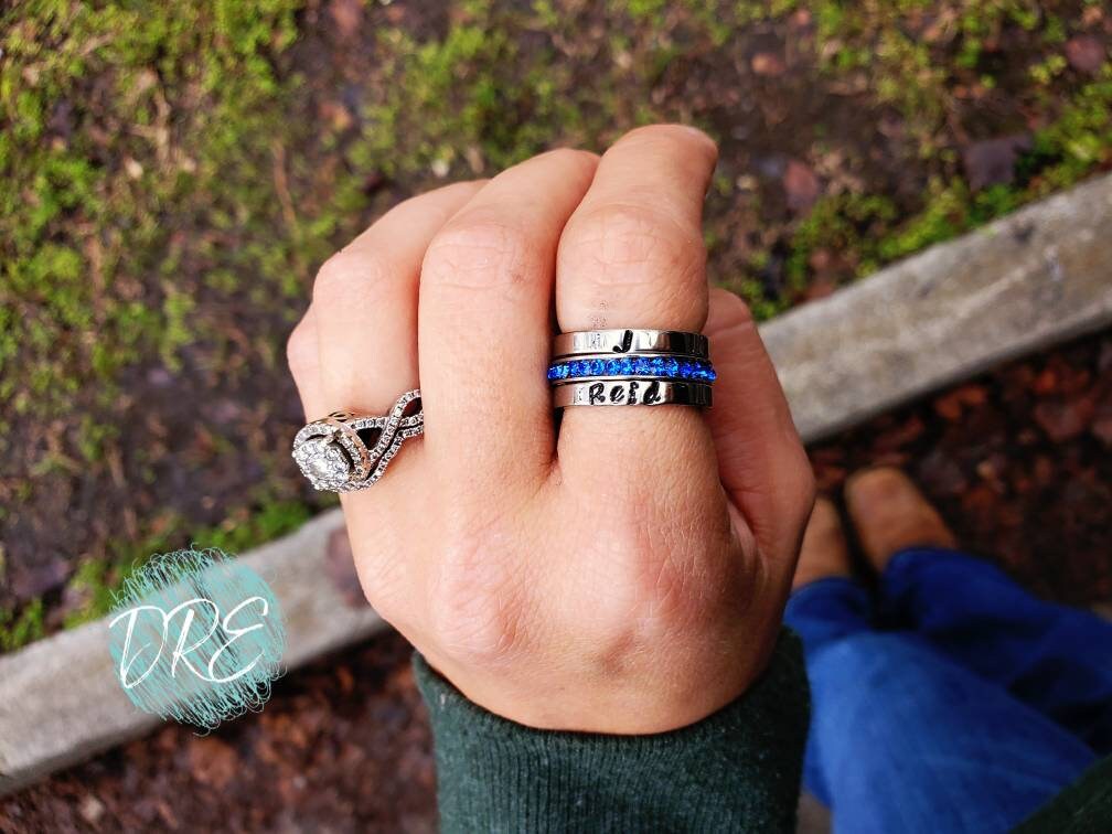 Stainless Steel Stacking Rings / 3mm HANDSTAMPED Stacking | Etsy
