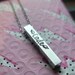 Name and Date Block Necklace / Custom Anniversary Block Necklace ...