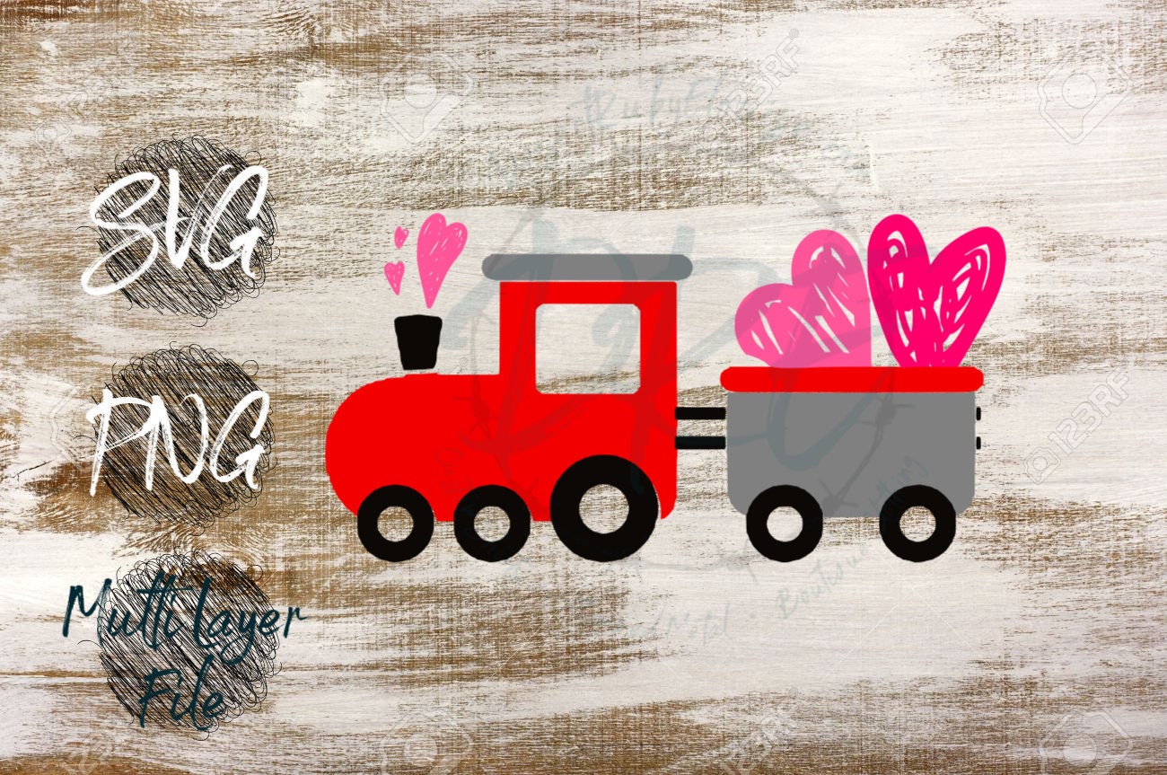 Loads of Love Train Svg / Train Heart Svg / Kid Train Valentine Svg ...