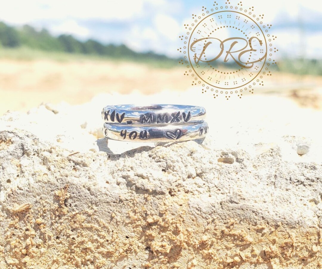 Stainless Steel Stacking Rings / 3mm HANDSTAMPED Stacking - Etsy