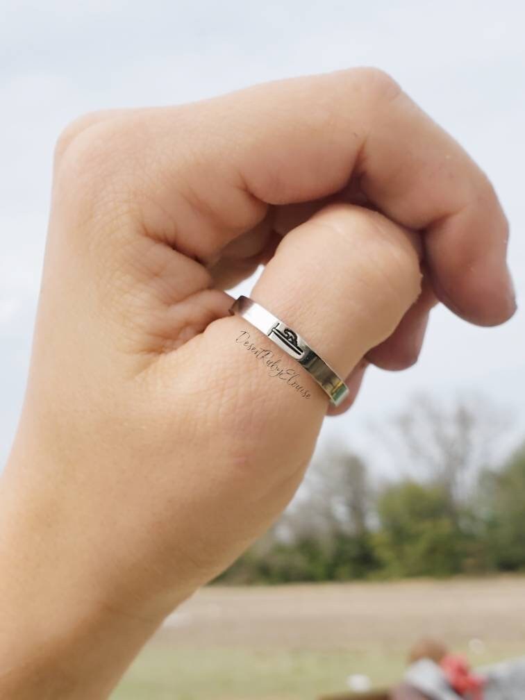 Linewife Ring / Lineman Ring / Stainless Steel Stacking Rings - Etsy