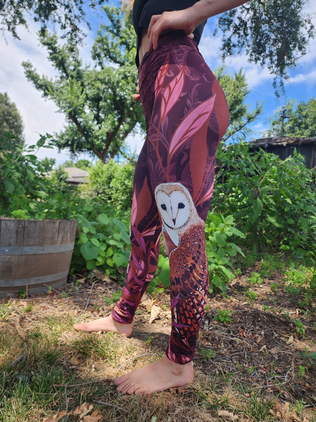 Owl in the Trees Yoga Pants - Etsy