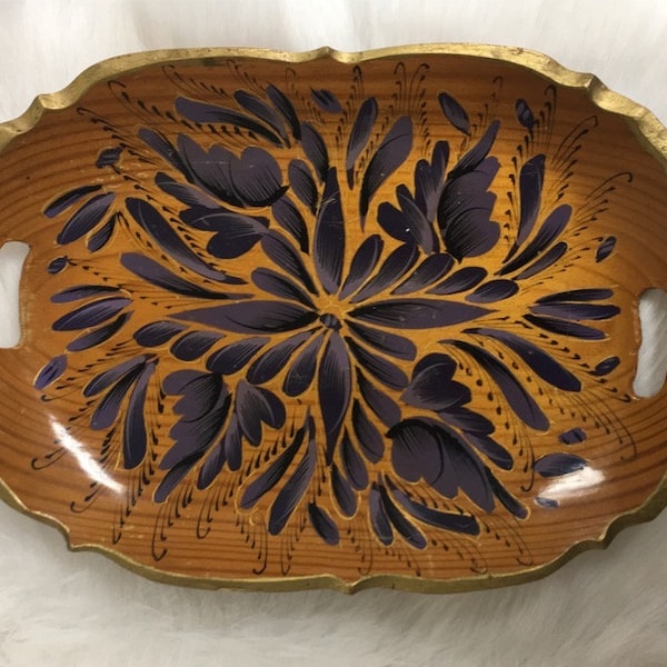 Hand Painted Wood Tray - Etsy